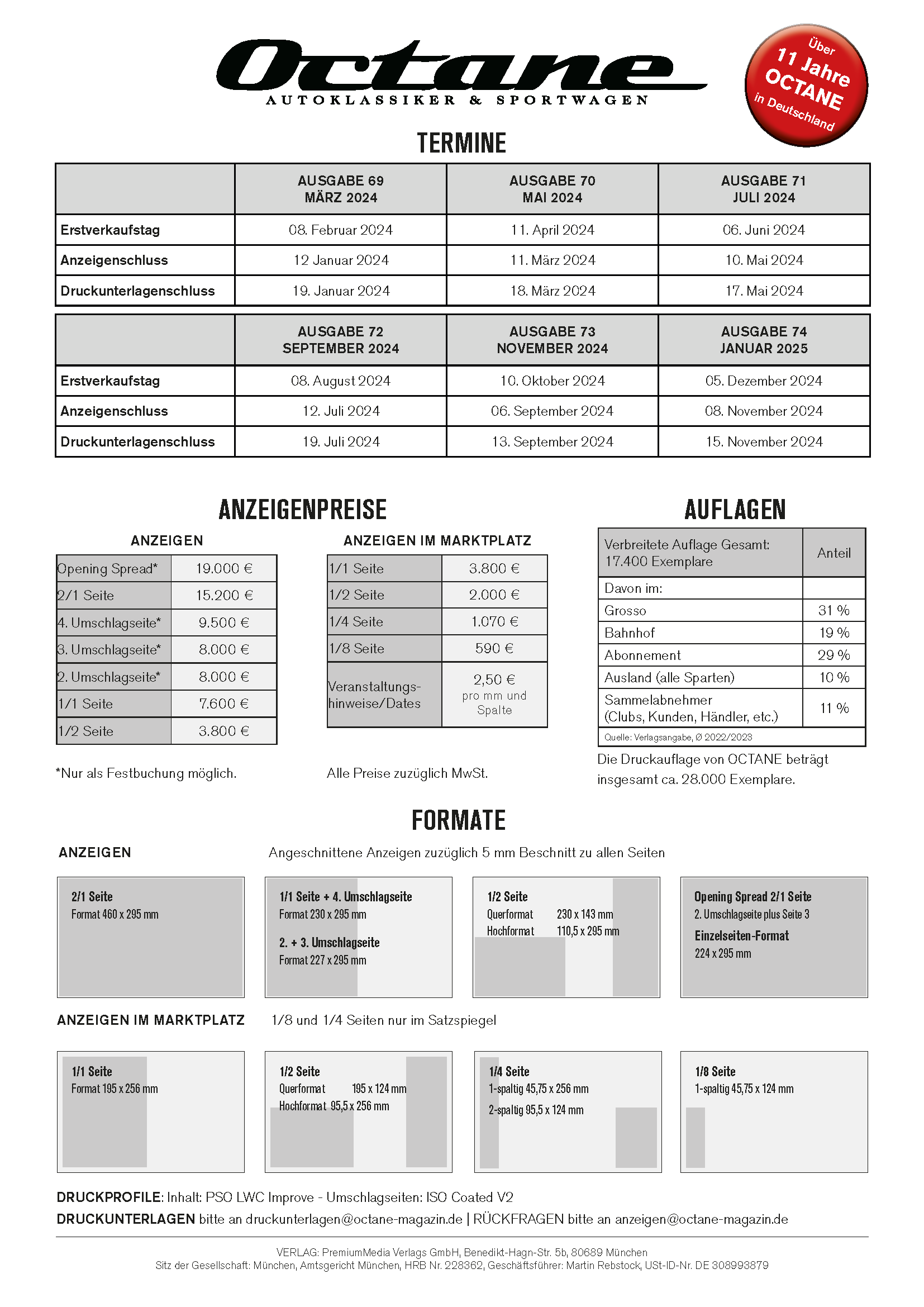 Werben bei OCTANE | Octane-Magazin
